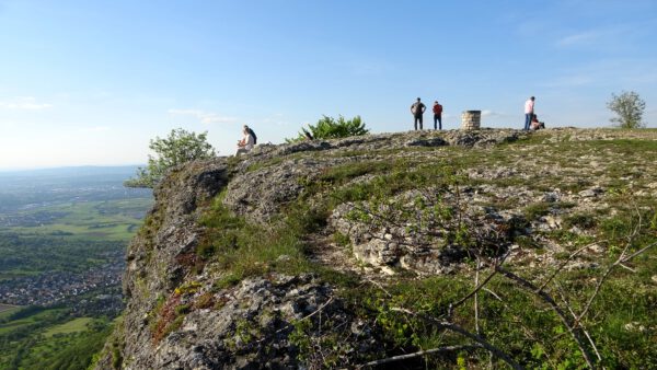 Der Breitenstein bei Ochsenwang in der Gemeinde Bissingen an der Teck ...